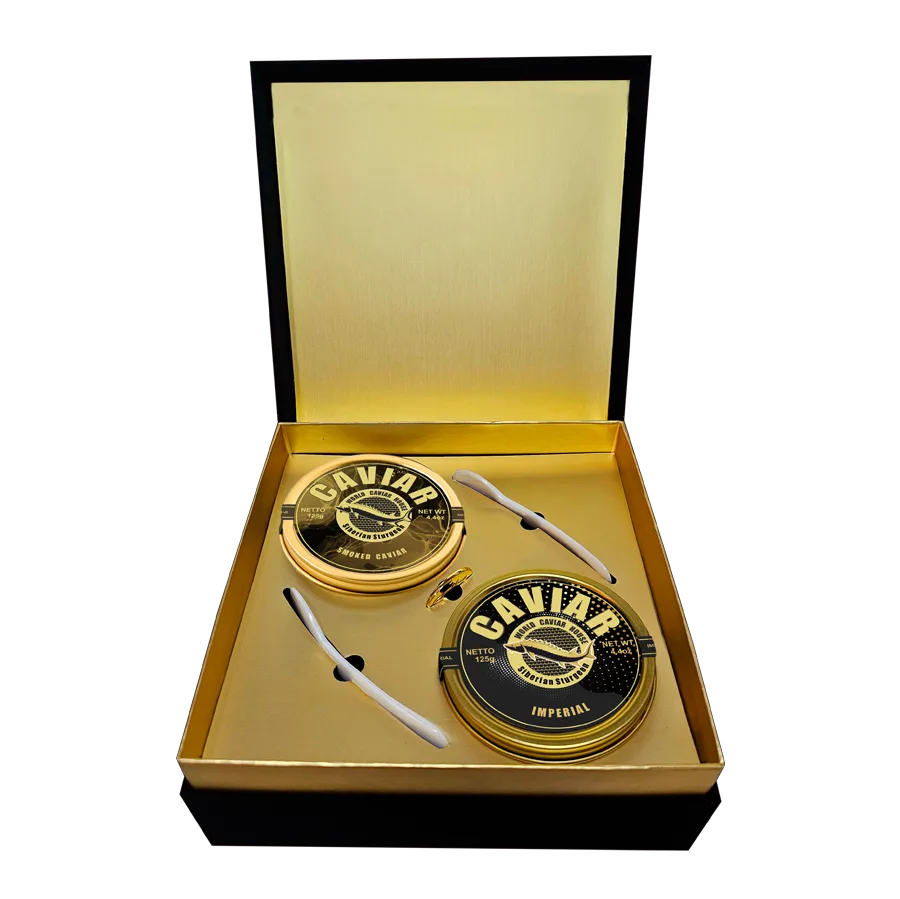 Caviar Set (Imperial + Smoked) 125gx2pcs | World Caviar House